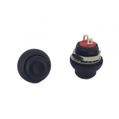 Push Button Switch Momentary SPST Black High Cap
