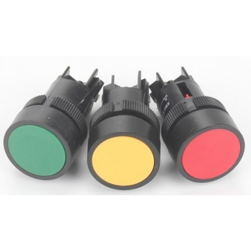 PUSH BUTTON SWITCH MOMENTARY GREEN COLOR 220V