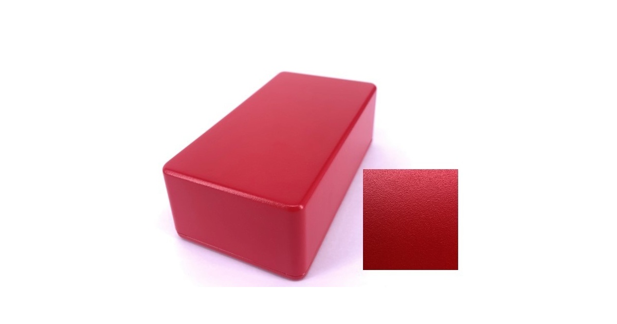 125B Style Aluminum Diecast Enclosure MATTE RED SAND TEXTURE