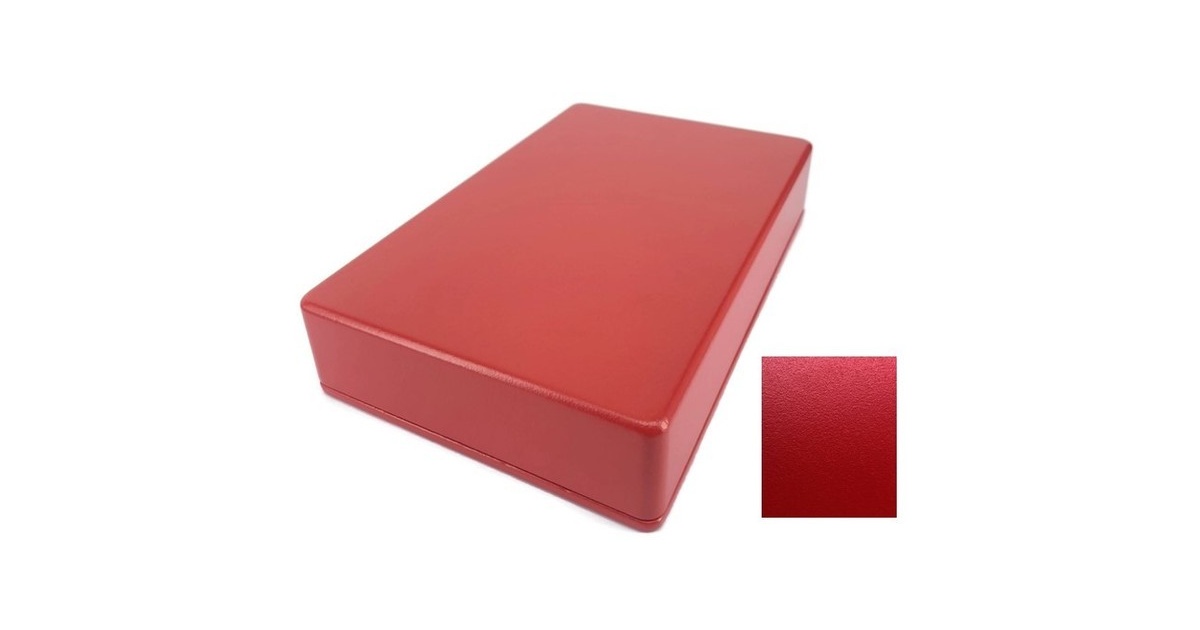 1590DD Style Aluminum Diecast Enclosure MATTE RED SAND TEXTURE