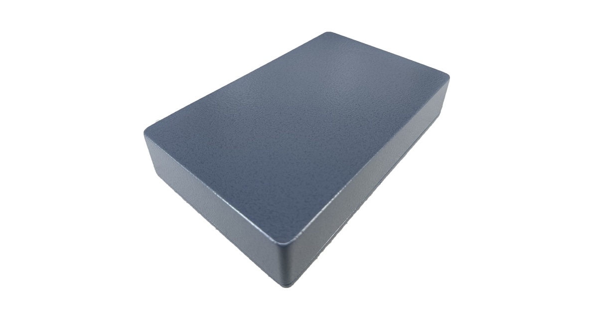 1590DD Style Aluminum Diecast Enclosure Matte Gray Hammer