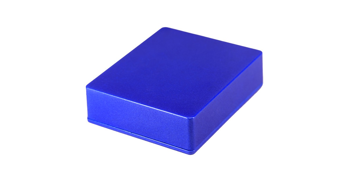 1590BB2 Style Aluminum Diecast Enclosure METALLIC CANDY BLUE