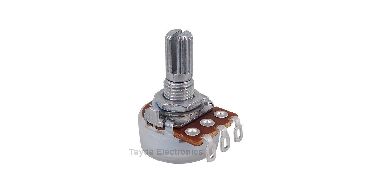 2K OHM Logarithmic Taper Potentiometer with Solder Lugs