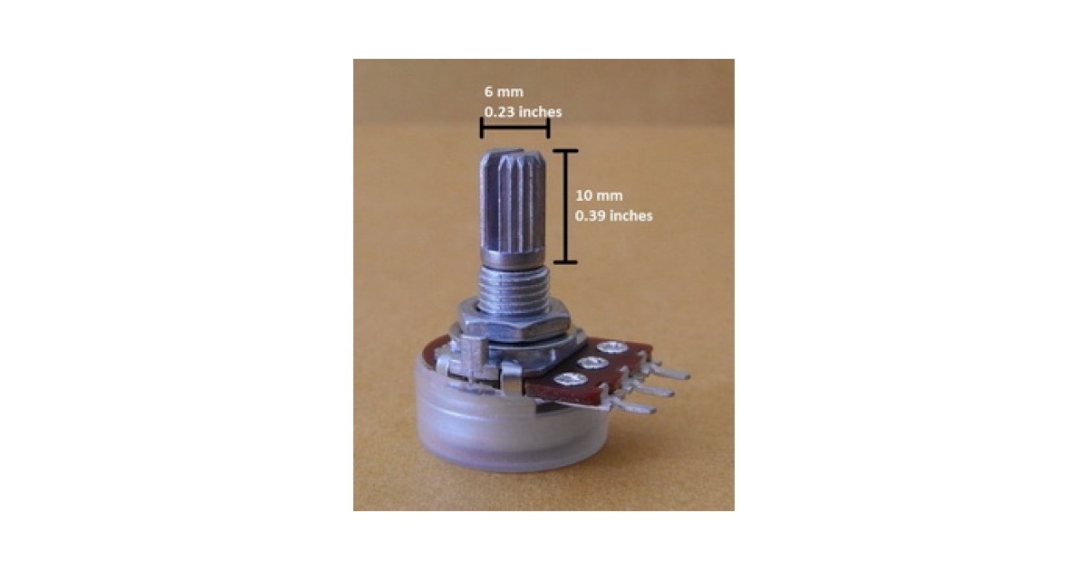 250K OHM C250K 250KC Anti-Log Taper Potentiometer SHAFT DIA: 6.00MM