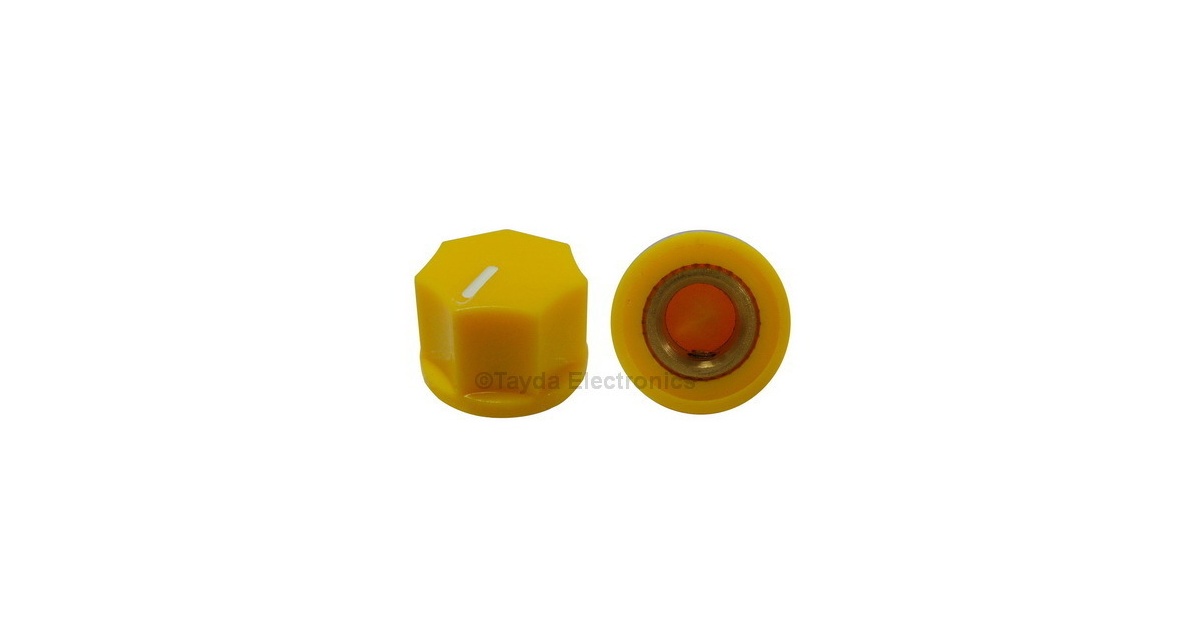 KN1250 ABS Fluted Yellow Knob 15x11mm
