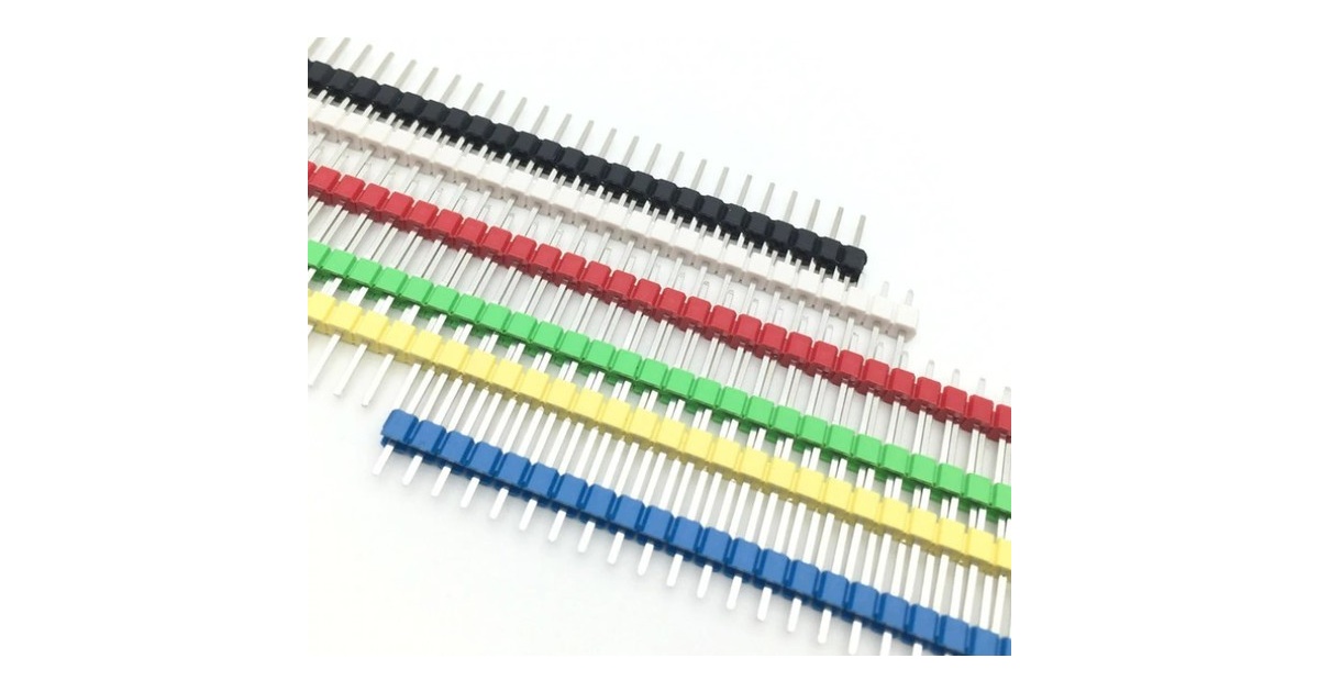 40 Pin 2.54mm Single Row Pin Header Strip Blue color
