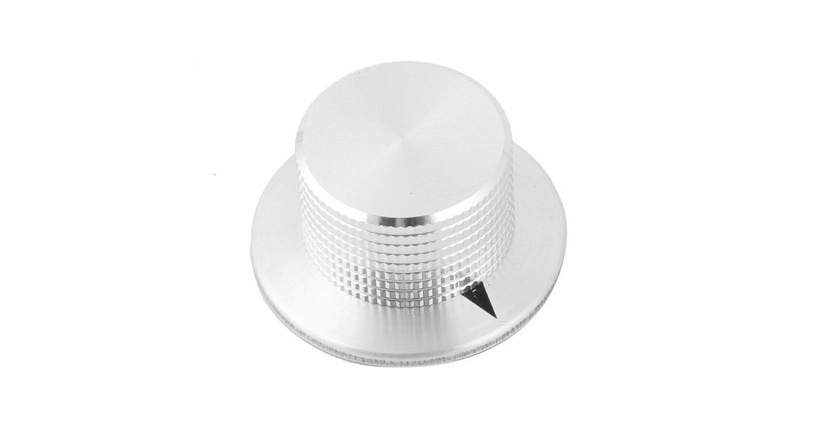Silver Aluminum Knob 37mm with Delta Mark