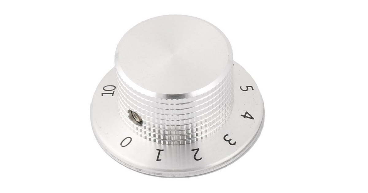 Silver Aluminum Knob 37mm with Number 0 to 10
