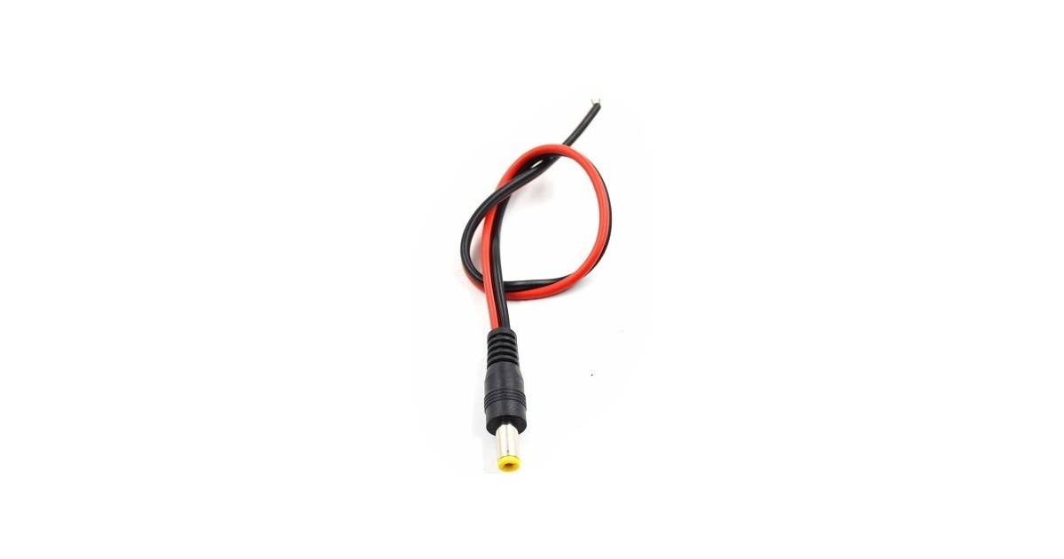 DC Power Jack 2.1x5.5mm Male With Wire Cable