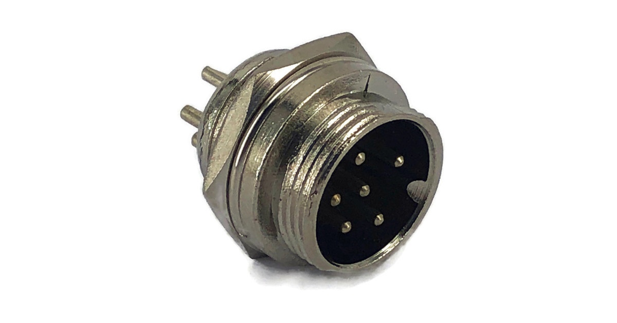 6 Pins Male circular connector 16mm GX16