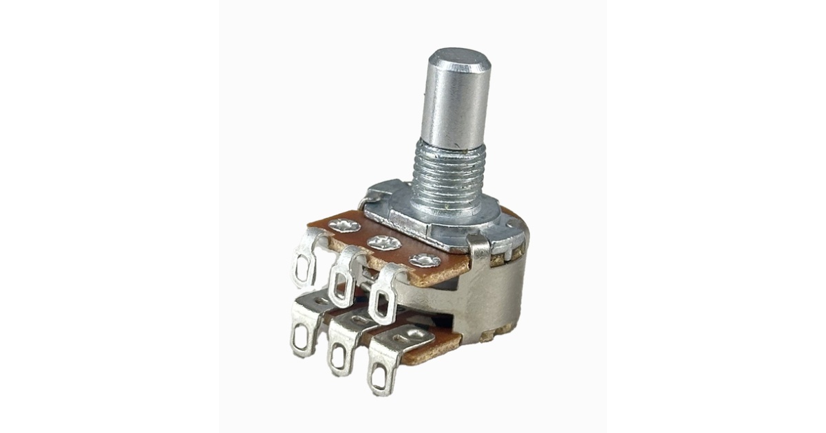 TAYDA 1M OHM Linear Dual Taper Potentiometer Solder lug Round Shaft ...