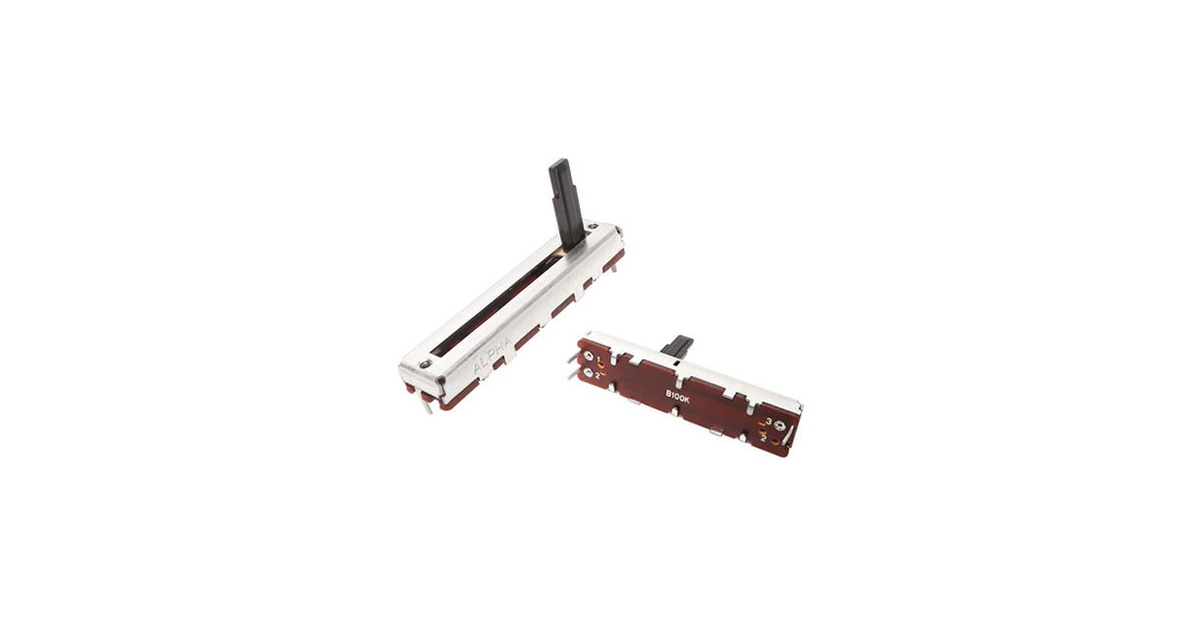 100K OHM Linear Taper Slide Potentiometer PCB Mount Plastic Shaft Lever ...