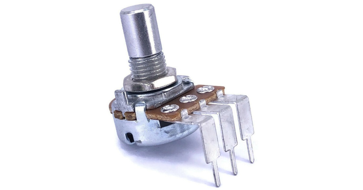 20K OHM Linear Taper Potentiometer PCB Mount Round Shaft Dia: 6.35mm