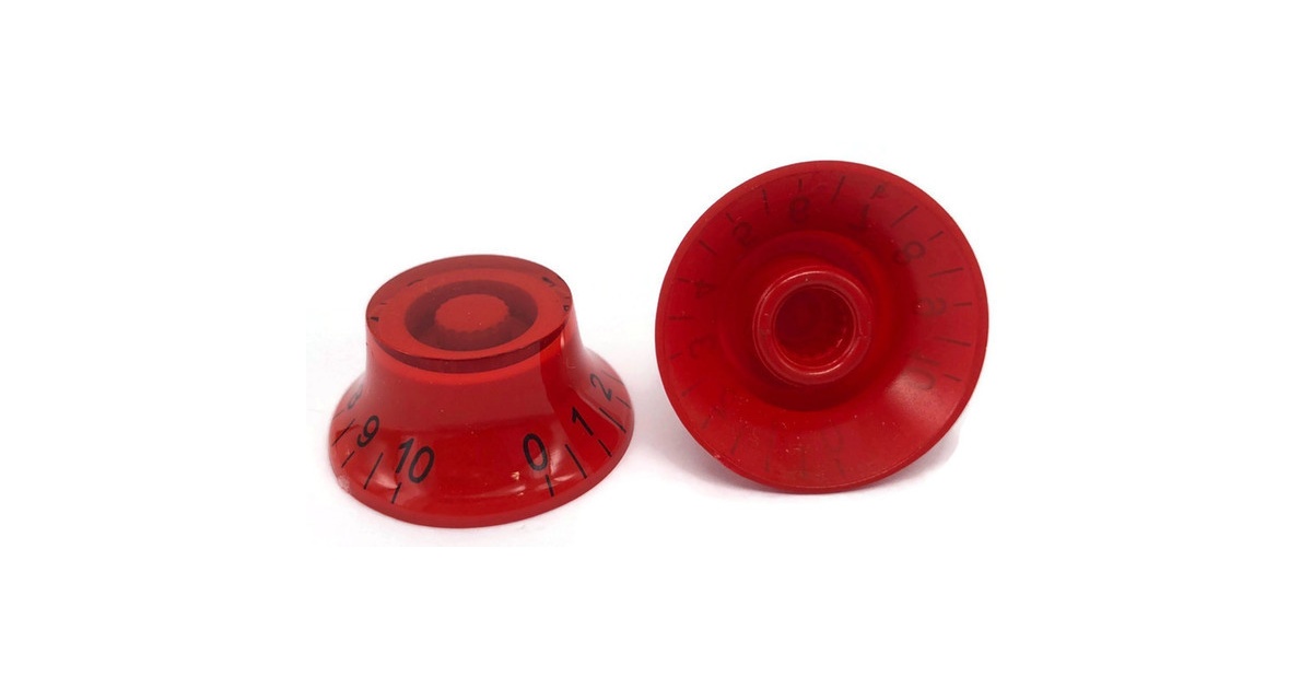 KN-2613 Red Gibson Style Knob with Black Numbering 0 to 10