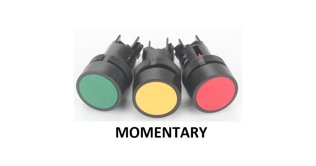 PUSH BUTTON SWITCH MOMENTARY YELLOW COLOR 220V