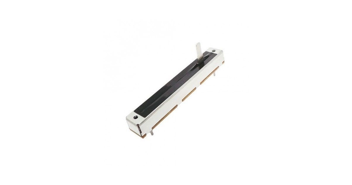 10K OHM Dual Logarithmic Taper Slide Potentiometer PCB Mount Metal ...
