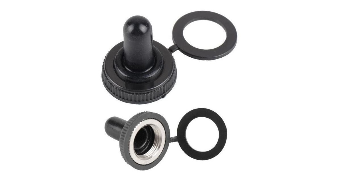 Waterproof Switch Cap Black Color 12mm