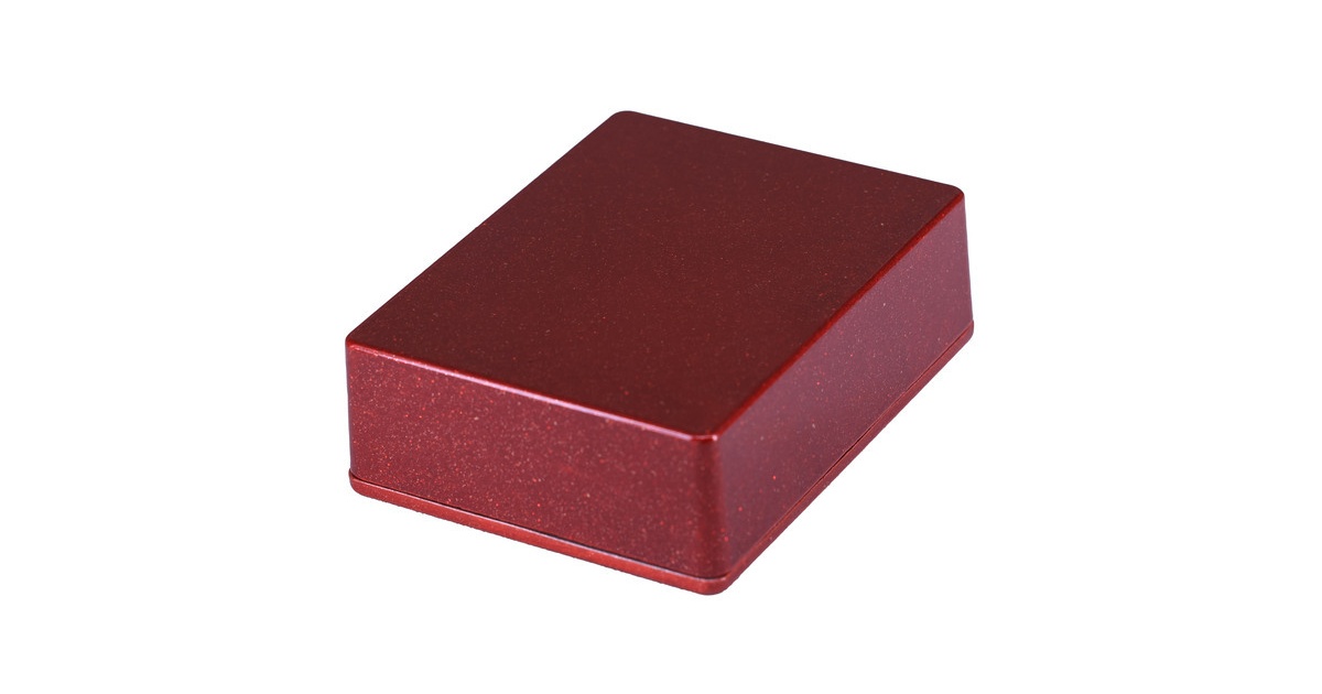 1590BB Style Aluminum Diecast Enclosure METALLIC CANDY RED