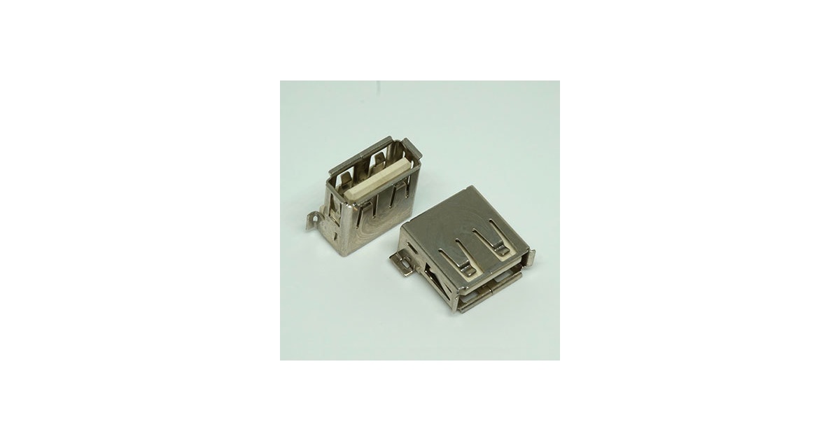 USB SMT Type A Connector 4 Pins Right Angle