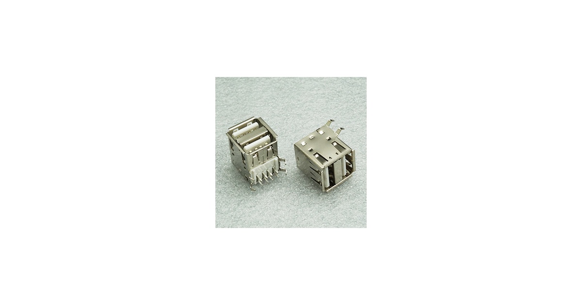 USB SMT Type A Connector 4 Pins Right Angle