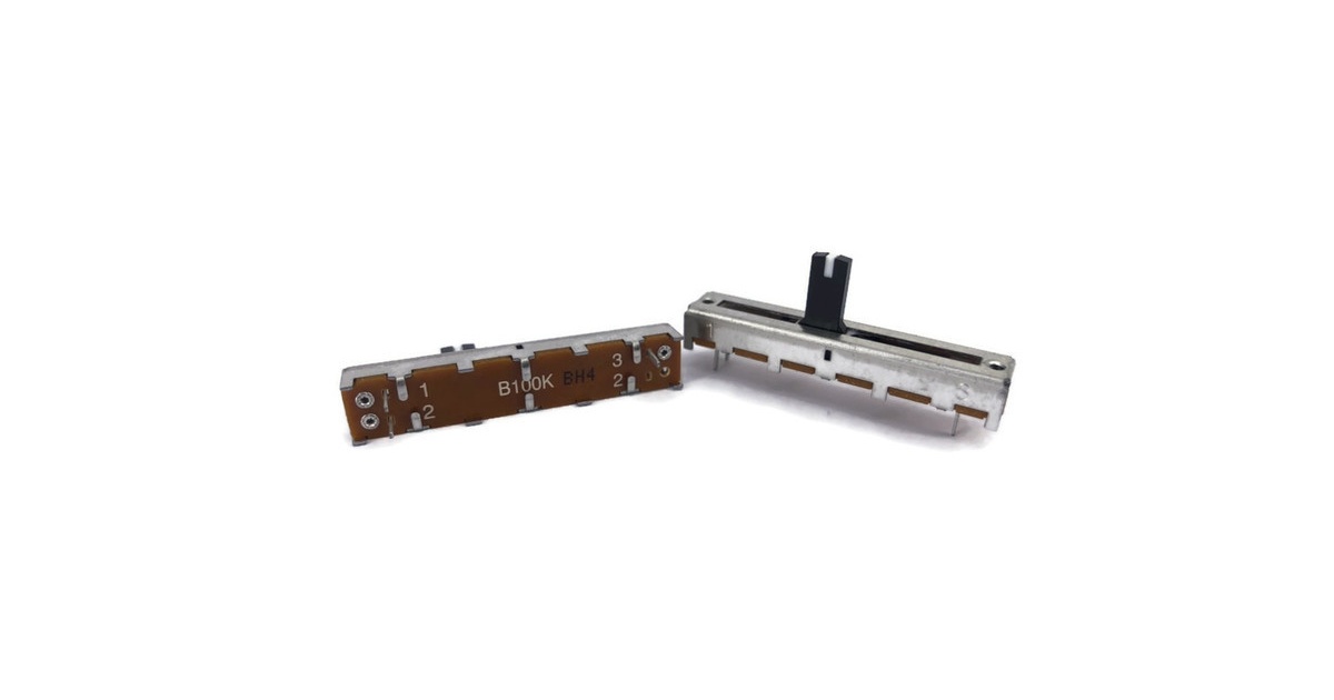 100K OHM Linear Taper Slide Potentiometer PCB Mount Shaft Lever Height ...