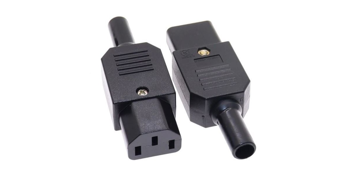 Female AC Power Plug Connector 3 Pins 10A 250V IEC320 C14