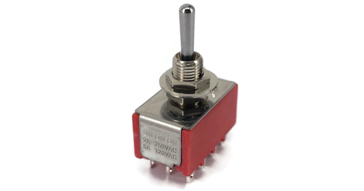 Mini Toggle Switch 1M Series 4PDT On-On-On