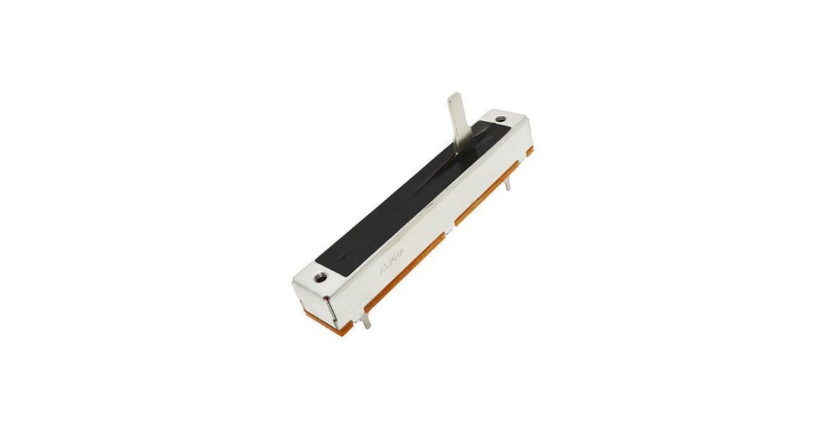 5K OHM Logarithmic Taper Slide Potentiometer PCB Mount Metal Shaft ...