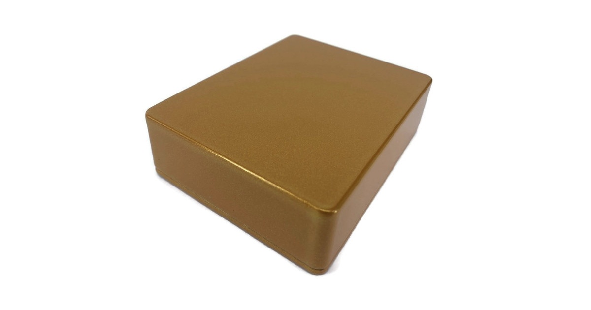 1590BB Style Aluminum Diecast Enclosure METALLIC DARK GOLD
