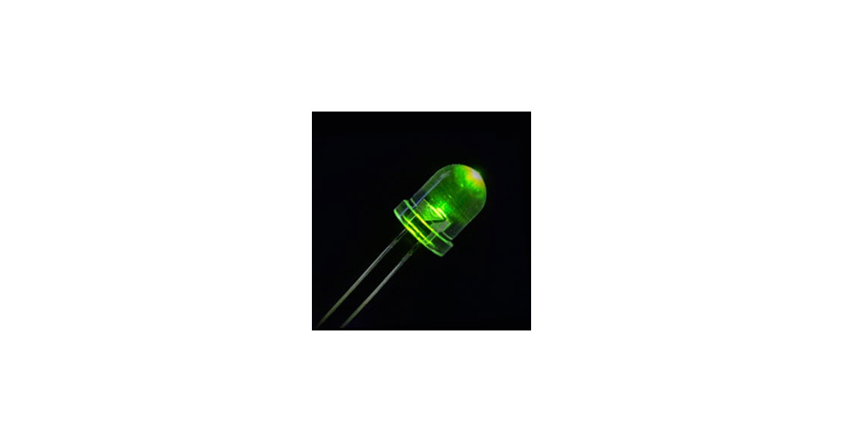 LED 8mm Green Color Water Clear Lens