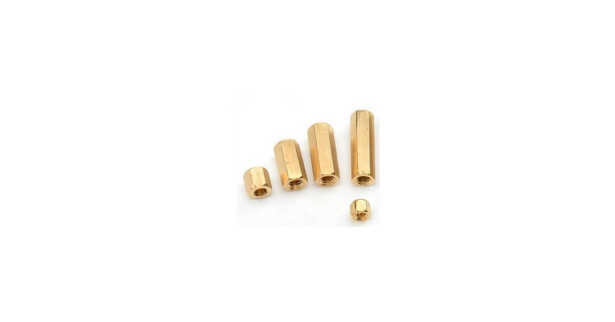 Brass Standoff Spacer Golden Screw Hex Female M3x19mm