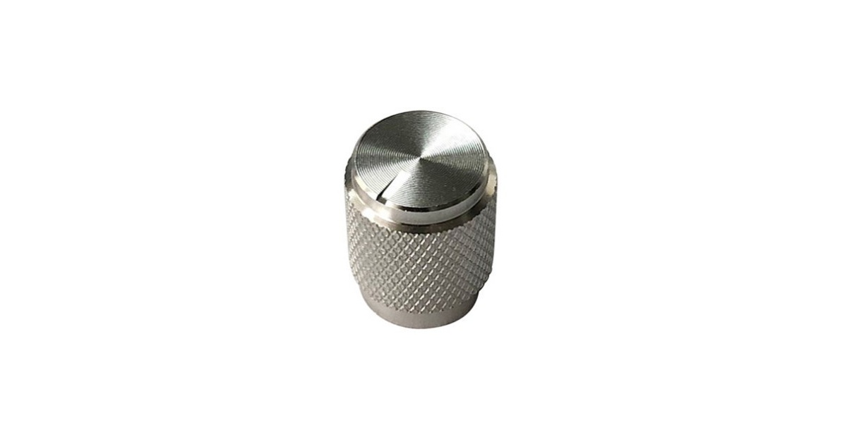 Aluminum Control Knurled knob Silver color 13x16mm Shaft hole 6.4mm
