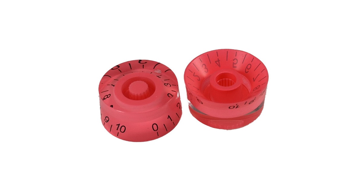 C-2005 Translucent Pink Gibson Style Speed Knob with Black Numbering 0 ...
