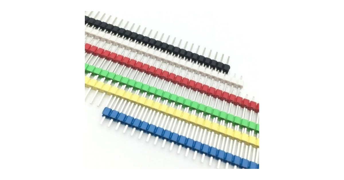 40 Pin 2.54mm Single Row Pin Header Strip White color