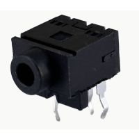 3.5mm Black Color Earphone Stereo Phone Socket