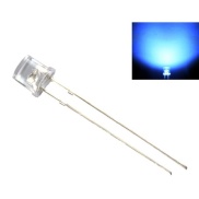 Flat Top Blue LED 5mm Water Clear Lens