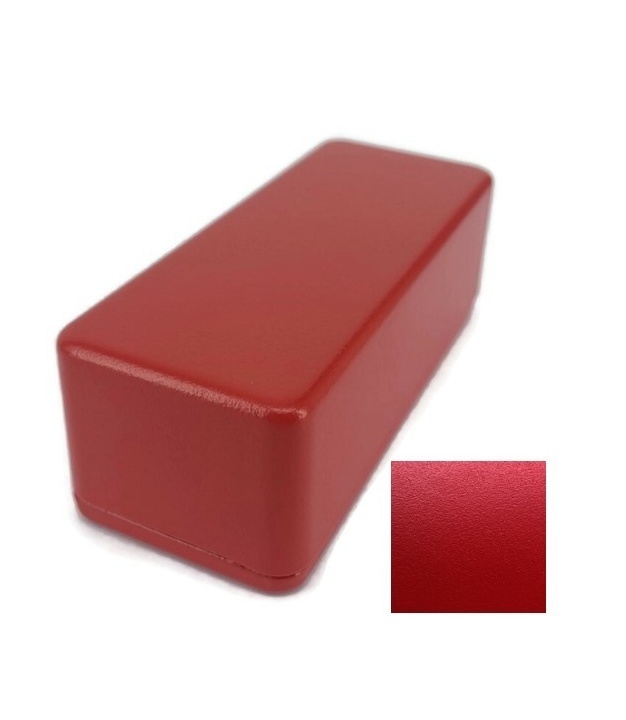 1590A Style Aluminum Diecast Enclosure MATTE RED SAND TEXTURE