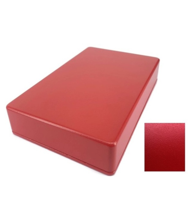 1590DD Style Aluminum Diecast Enclosure MATTE RED SAND TEXTURE