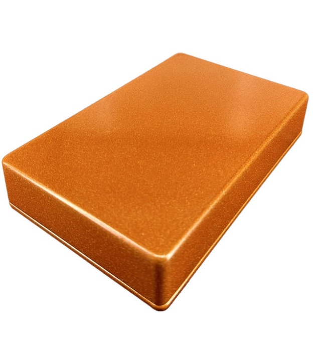 1590DD Style Aluminum Diecast Enclosure METALLIC CANDY ORANGE