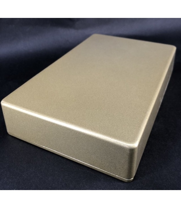 1590DD Style Aluminum Diecast Enclosure METALLIC LIGHT GOLD