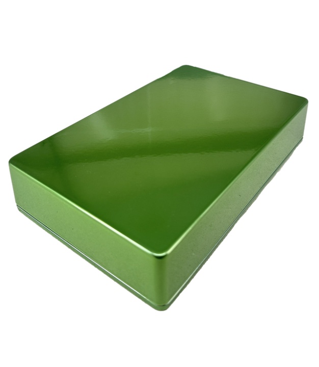 1590DD Style Aluminum Diecast Enclosure Chrome green
