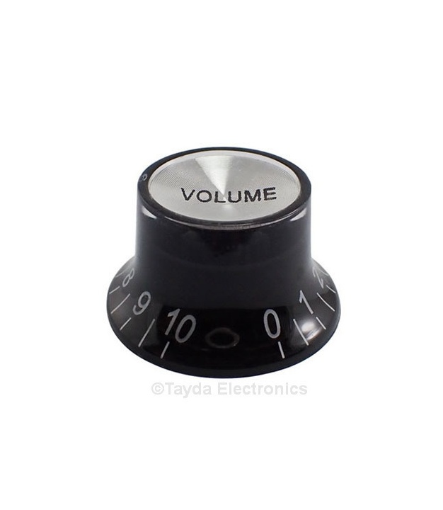 Black Gibson SG Style Knob with Volume Label