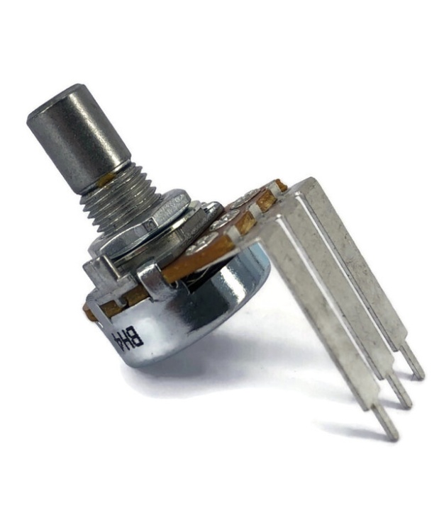 10K OHM Linear Taper Potentiometer PCB Mount Round Shaft Dia: 6.35mm
