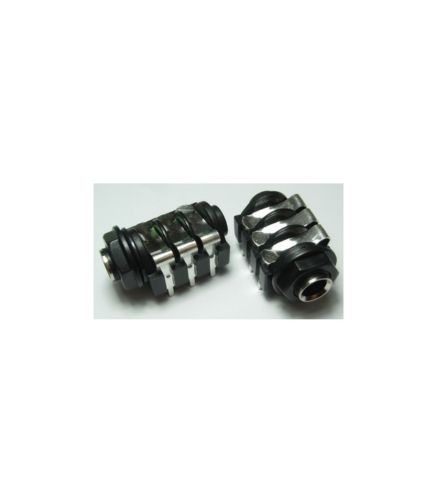 6.35mm 1/4" Stereo Insulated Socket Jack PCB Pin