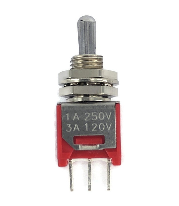 Sub Mini Toggle Switch 2M Series SPDT On-off-On Short Lever PCB Pins