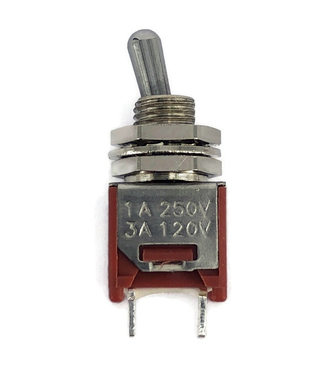 Sub Mini Toggle Switch 2M Series SPST Off-On Short Lever