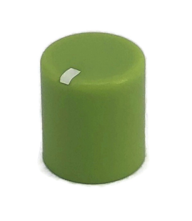 Green control knob 9.8x11mm Shaft hole 6x18T