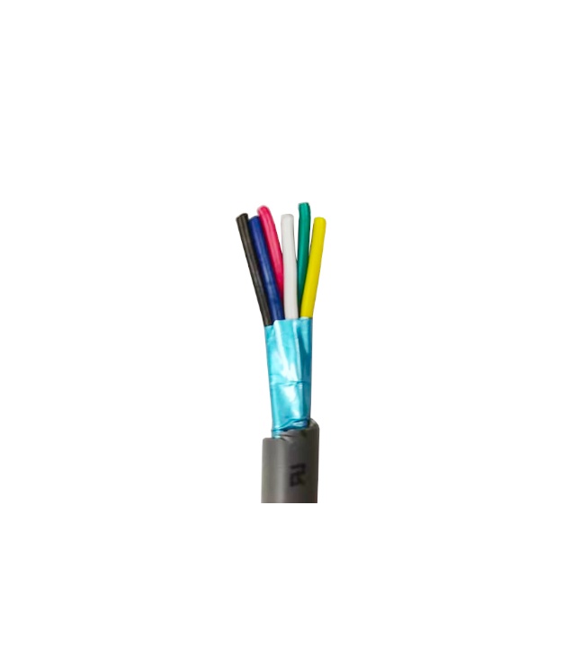 6 Cores Multi Conductor Cable AWG 24 Gray 1FT(30cm)