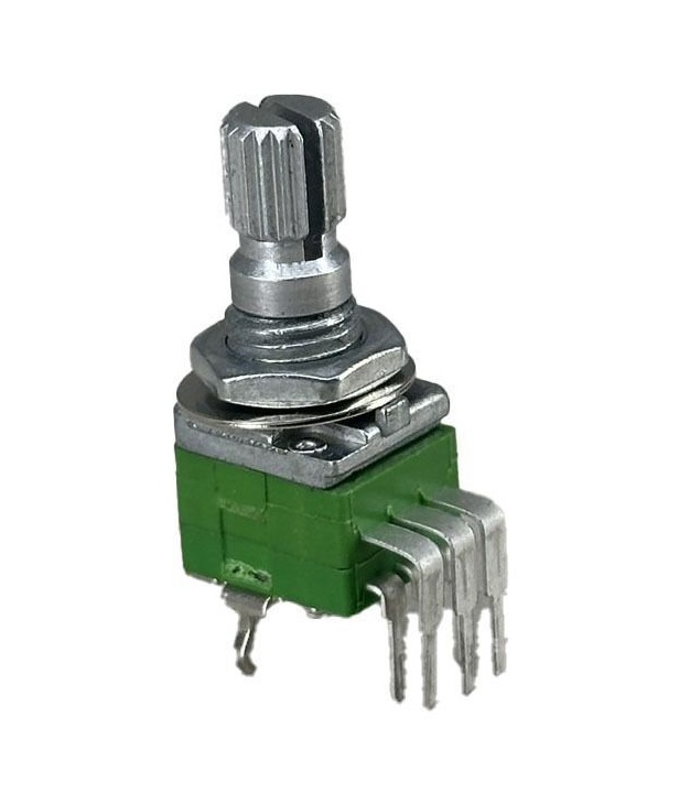 1M OHM Linear Dual Taper Potentiometer Spline Shaft PCB Mount 9mm