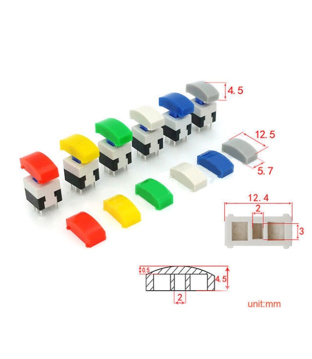 Push Button Switch Caps Green Color 12.5x6mm